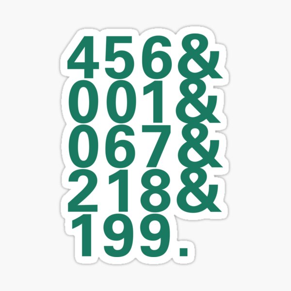 "456 Squid game" Sticker for Sale by Profashionall | Redbubble
