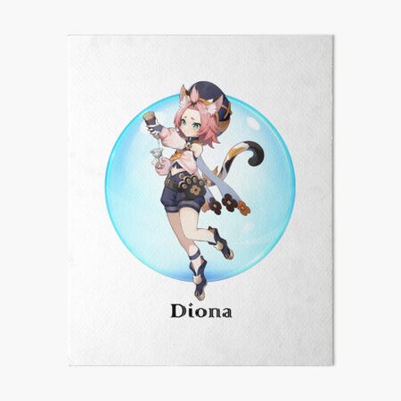 "Diona of Genshin Impact Full Body with Magic Orb" Art Board Print for ...