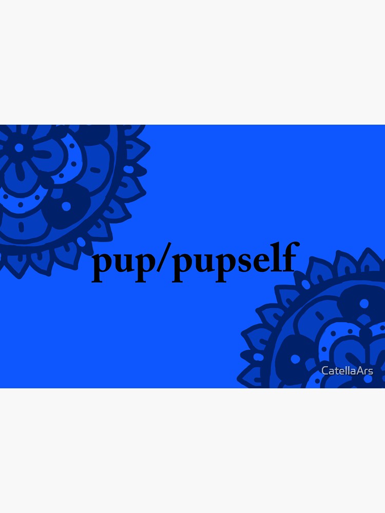 "Pup/Pupself Mask" Sticker by CatellaArs | Redbubble