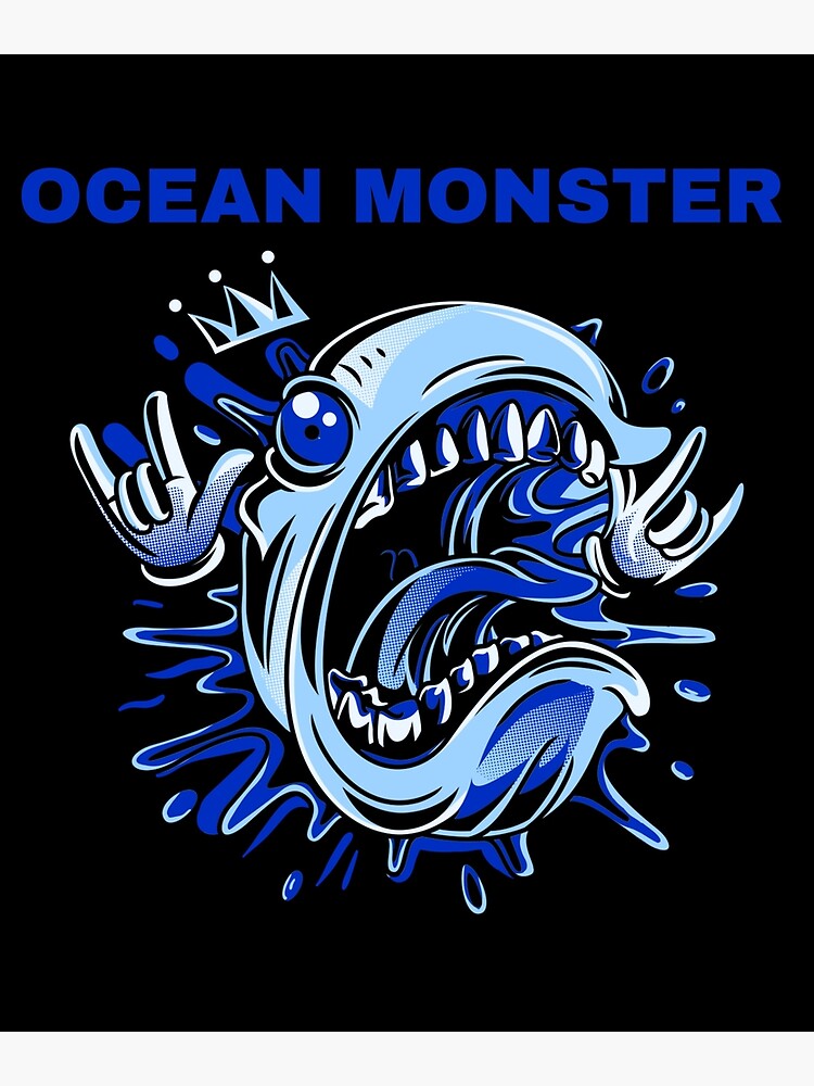 "ocean monster" Poster for Sale by Colorsofcolors | Redbubble