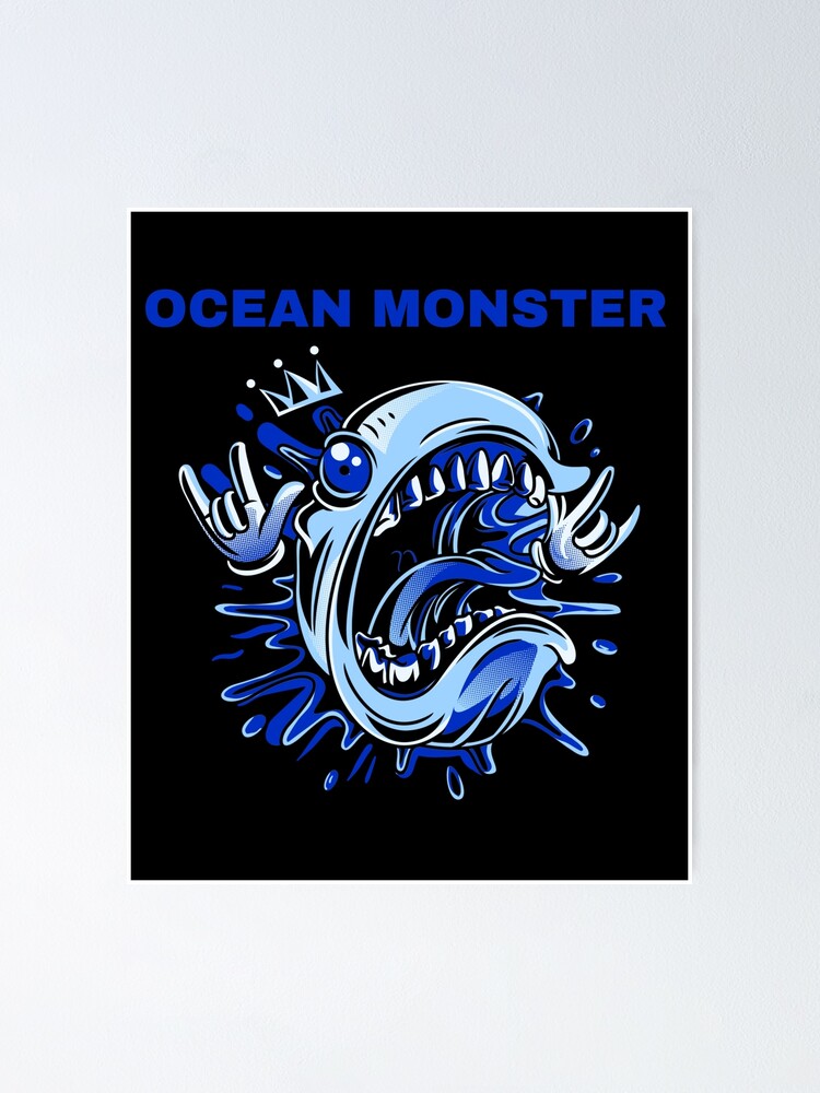"ocean monster" Poster for Sale by Colorsofcolors | Redbubble