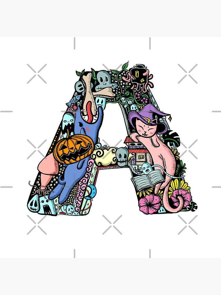 "Scary Spooky Creepy Halloween Backwards Letter Art- Backwards Letter ...