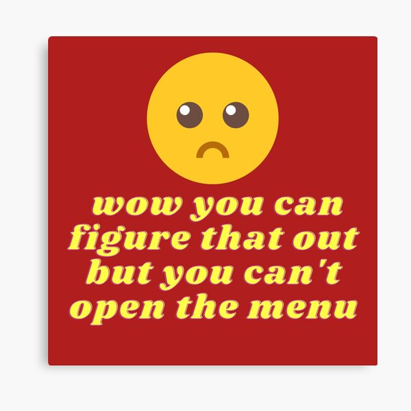 "Livy.C shop artwork insult emoji sad face" Canvas Print for Sale by ...