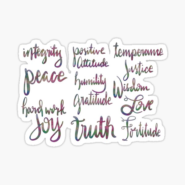 "Values" Sticker for Sale by RichgeraldArt | Redbubble
