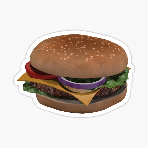 "Cheeseburger" Sticker for Sale by DecostaDesigns | Redbubble