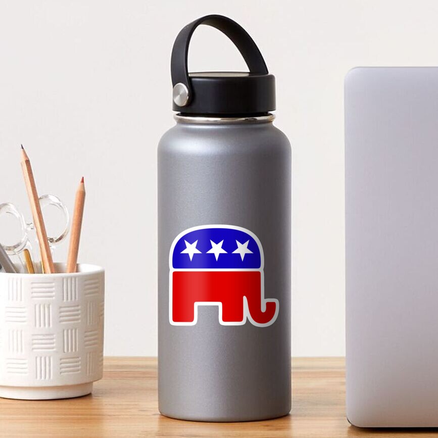 "GOP Elephant" Sticker for Sale by bermatt | Redbubble
