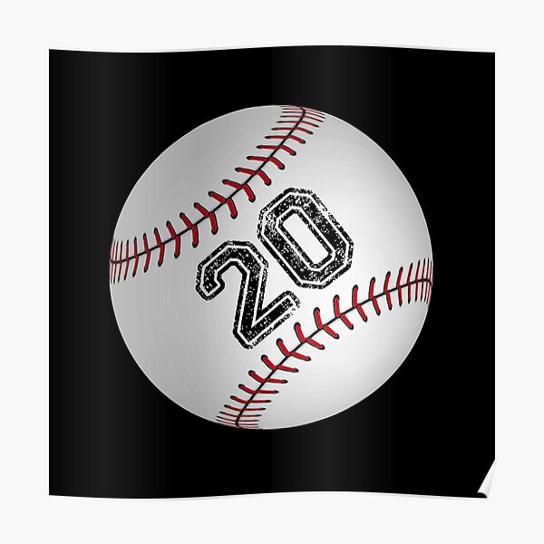 "Baseball ball number 20, twenty " Poster by TheCultStuff | Redbubble