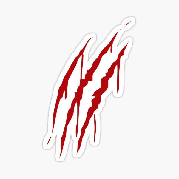 "Bloody Drip Scratch Knife Slasher Claw Design" Sticker for Sale by ...