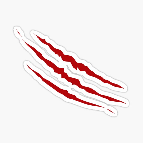 "Bloody Scratch Knife Slasher Claw Design" Sticker for Sale by ...