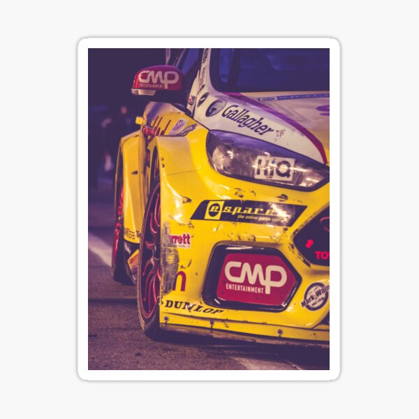 "BTCC Yellow British Touring Car " Sticker for Sale by 365CarMods ...