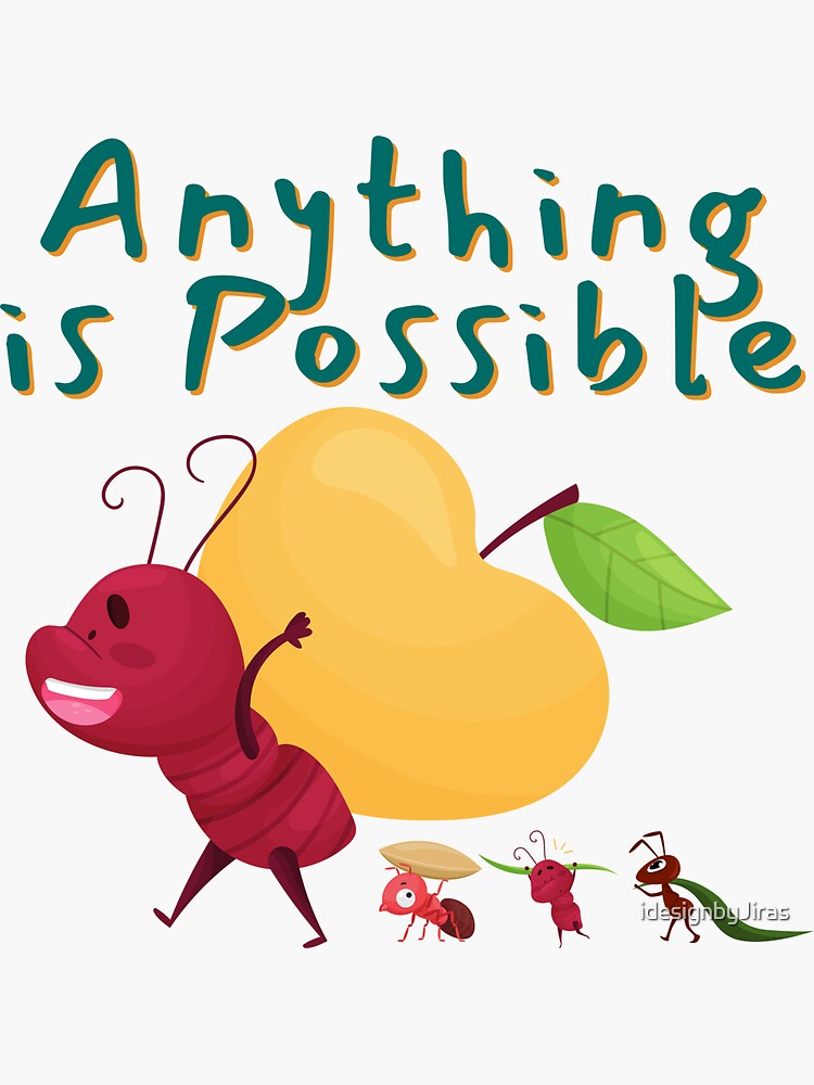 "Hard working anything is possible" Sticker for Sale by idesignbyJiras ...