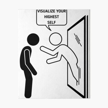 "Visualize Your Highest Self - Stickman Black Version" Art Board Print ...