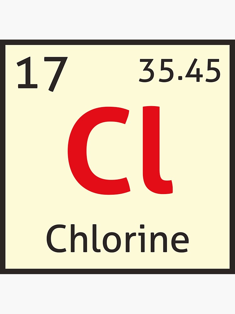"The Periodic Table - Chlorine" Sticker for Sale by destinysagent ...