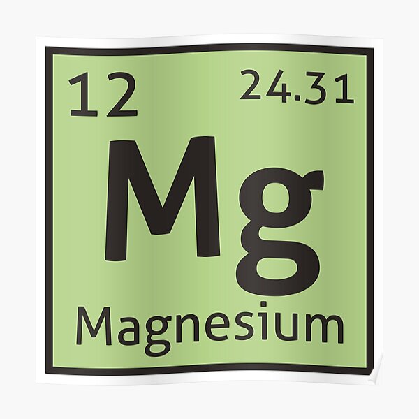 "The Periodic Table - Magnesium" Poster by destinysagent | Redbubble