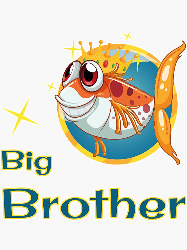 "Big Brother (Fish) " Sticker by buixuanlan | Redbubble