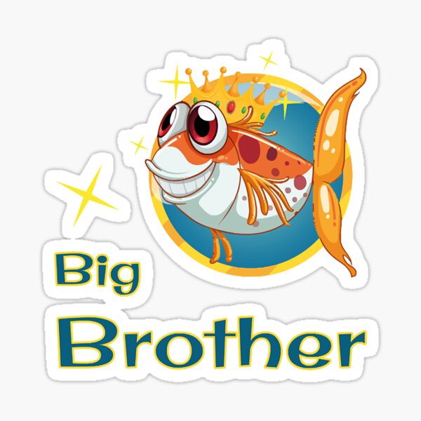 "Big Brother (Fish) " Sticker by buixuanlan | Redbubble