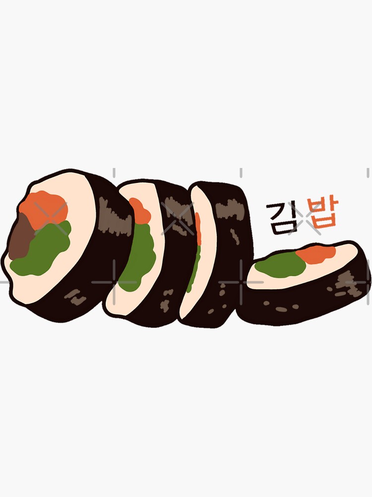 ""Gimbap" Digital Art" Sticker for Sale by MelissaSaunders | Redbubble