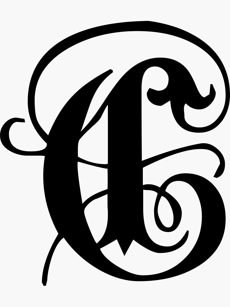 "ORNAMENTAL MEDIEVAL GOTHIC LETTER C" Sticker by Gothic-letters | Redbubble