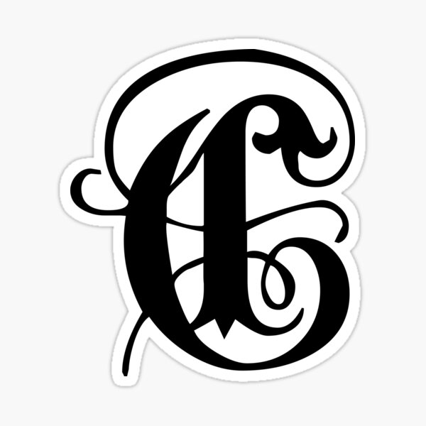 "ORNAMENTAL MEDIEVAL GOTHIC LETTER C" Sticker by Gothic-letters | Redbubble