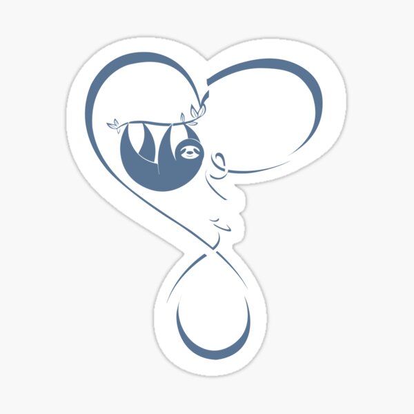 "Love Sloth Heart" Sticker for Sale by thanhmaidesign | Redbubble