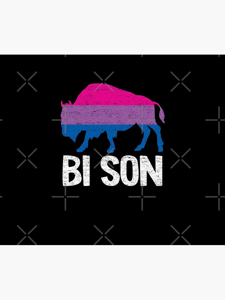 "Bi Son LGBBT Flag Bisexual Bison Funny Bi Pride" Mouse Pad for Sale by ...