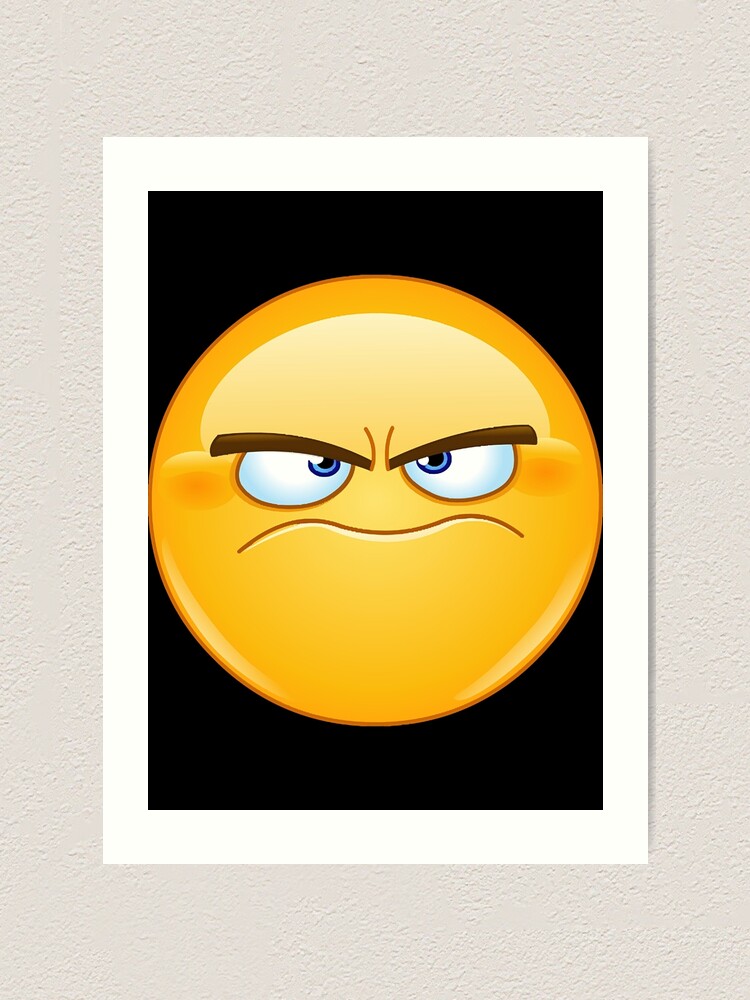 "Grumpy Emoji " Art Print for Sale by buixuanlan | Redbubble
