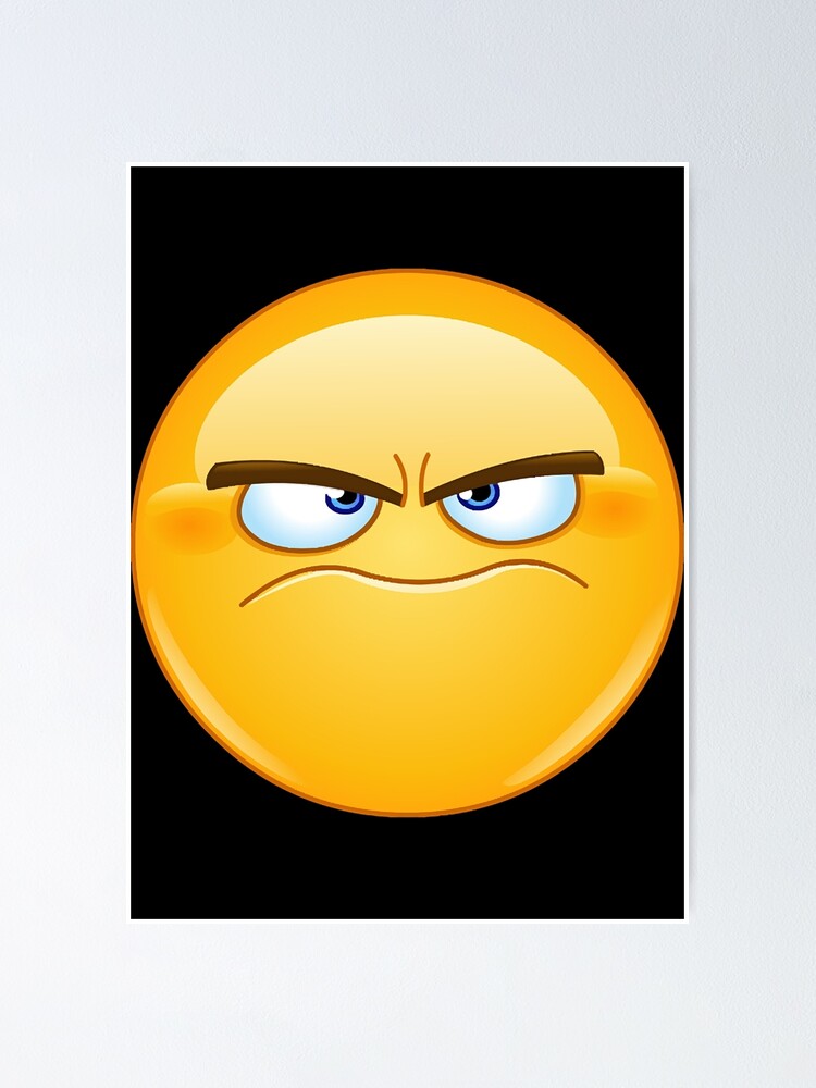 "Grumpy Emoji " Poster for Sale by buixuanlan | Redbubble