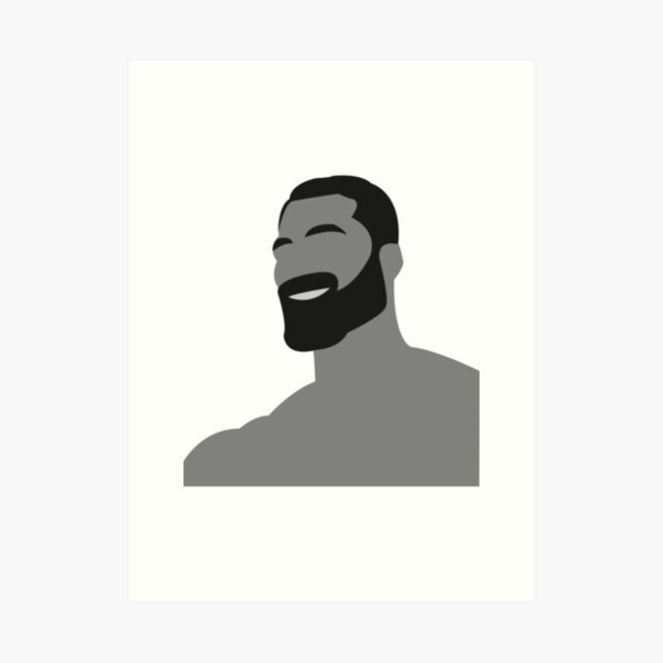 "Gigachad Vector Art" Art Print for Sale by Brollegah | Redbubble