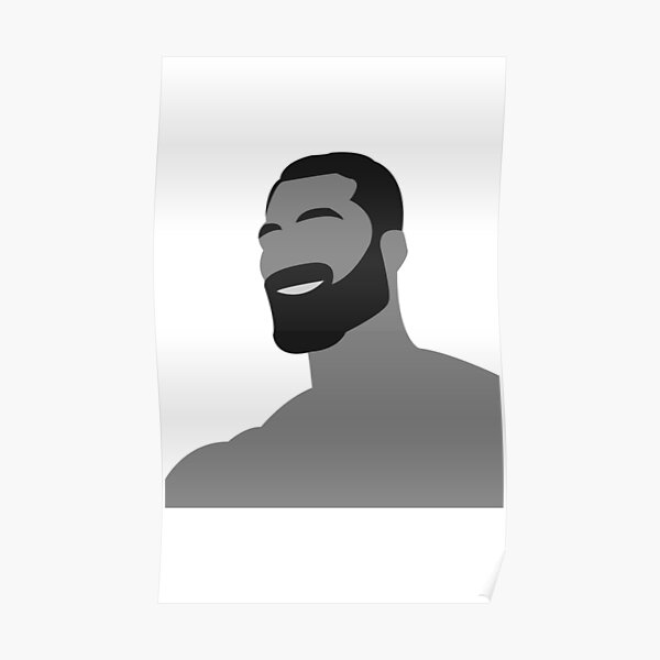 "Gigachad Vector Art" Poster von Brollegah | Redbubble