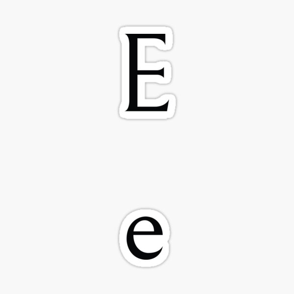"E initial design in small and capital letter" Sticker for Sale by nice ...