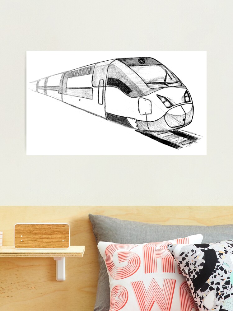 Simple Bullet Train Drawing