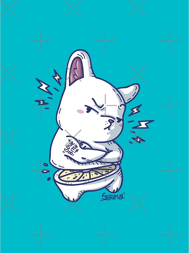 "Kawaii Cute sour bunny rabbit " Poster by SPIRIMAL | Redbubble