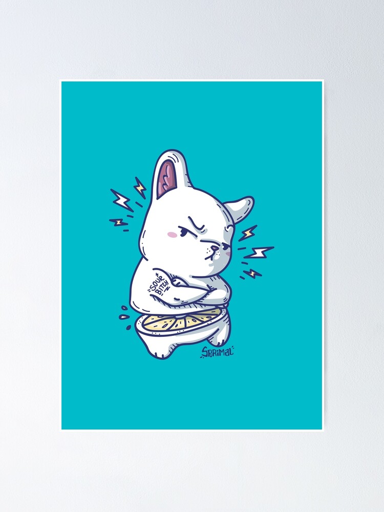 "Kawaii Cute sour bunny rabbit " Poster by SPIRIMAL | Redbubble