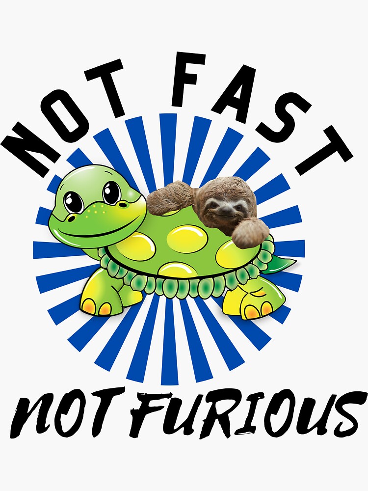 "Not Fast Not Furious " Sticker for Sale by Ahaif | Redbubble