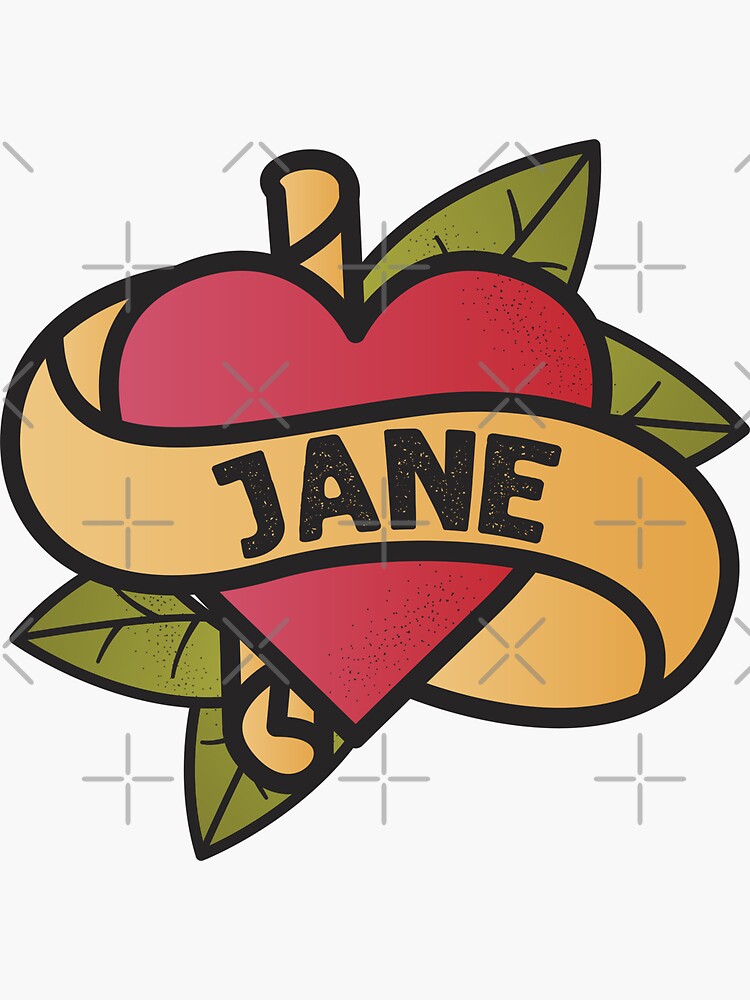 "Jane Name" Sticker for Sale by VintagePathway | Redbubble