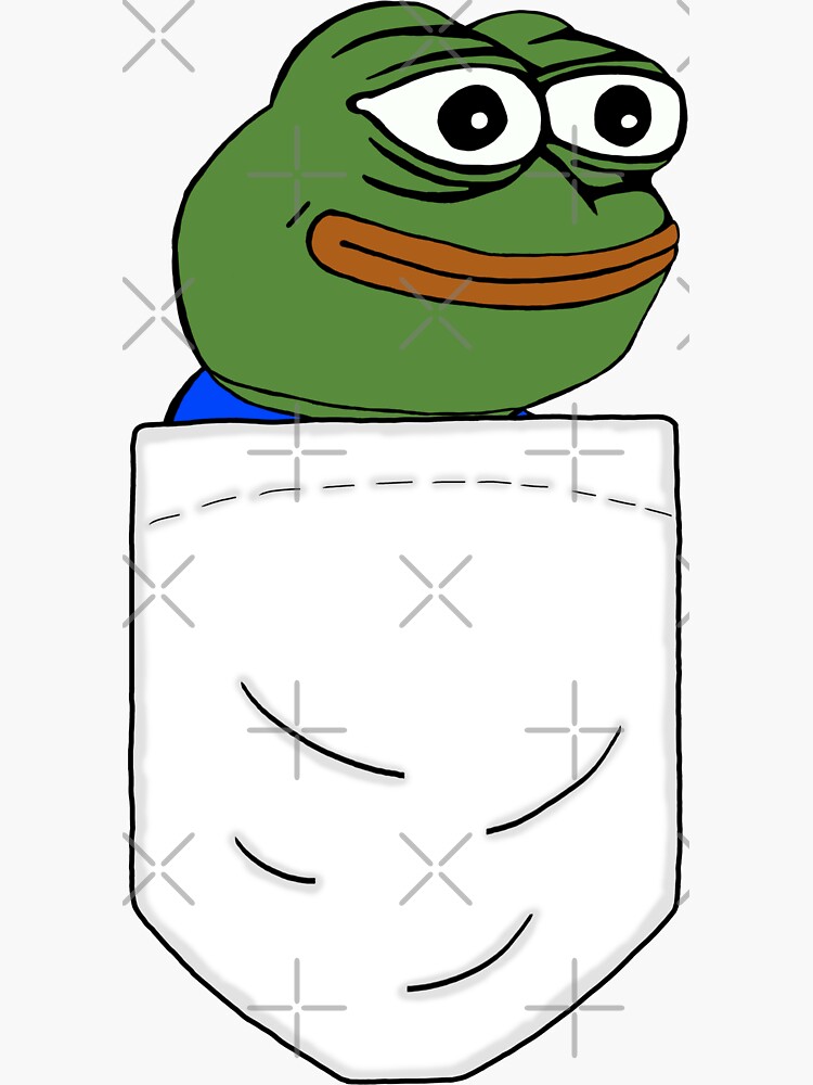 "Yep Twitch Emote in a Pocket" Sticker for Sale by DanshiStore | Redbubble