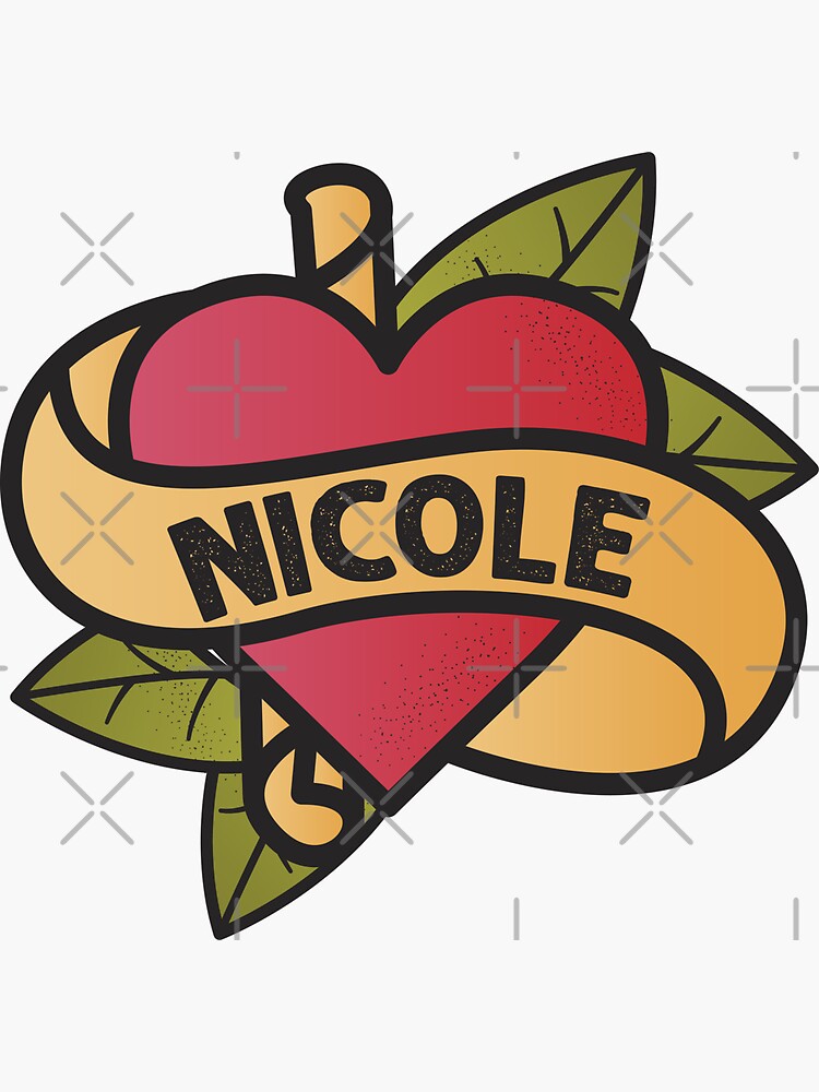 "Nicole Name" Sticker for Sale by VintagePathway | Redbubble