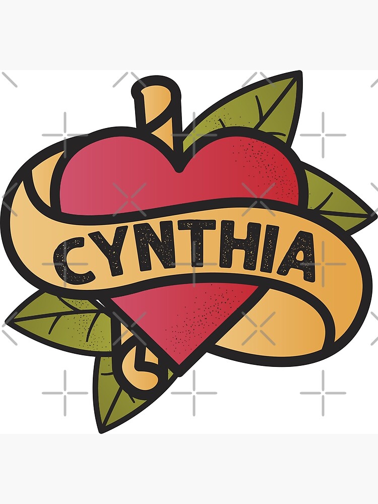 "Cynthia Name" Poster for Sale by VintagePathway | Redbubble