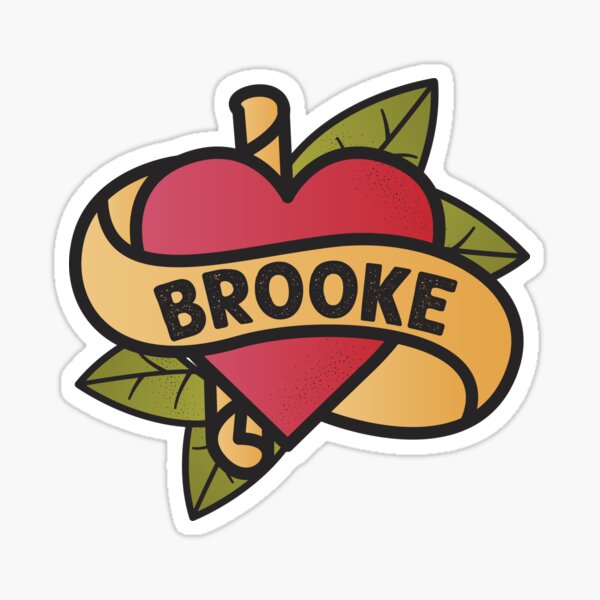 "Brooke Name" Sticker for Sale by VintagePathway | Redbubble