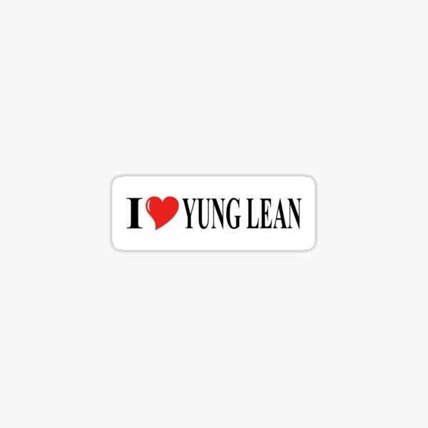 "i love yung lean sticker" Sticker for Sale by catgirl6969 | Redbubble