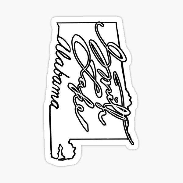 "Smith Lake Alabama State Outline" Sticker for Sale by Statepallets ...