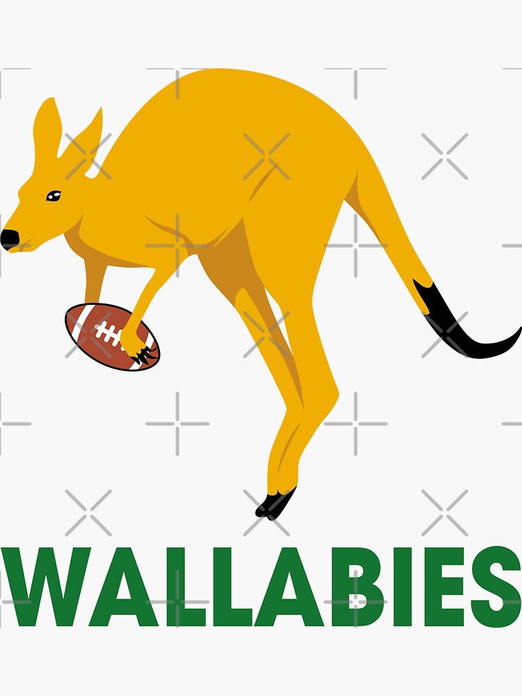"Wallabies, Australia" Sticker for Sale by Dinudi | Redbubble