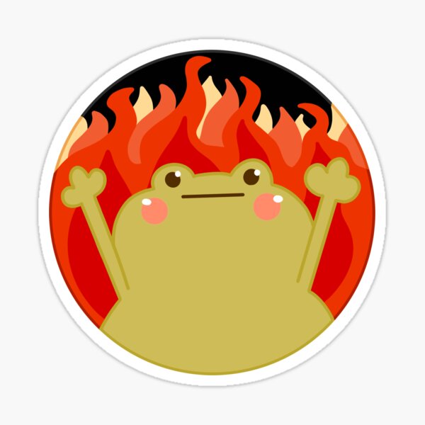 "Flame Frog" Sticker by MadeByKylieanna | Redbubble