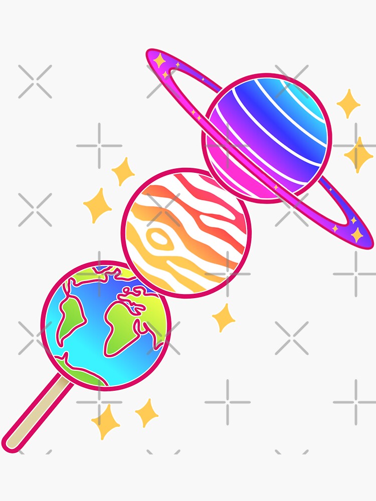 "planet dango" Sticker by NatHui | Redbubble