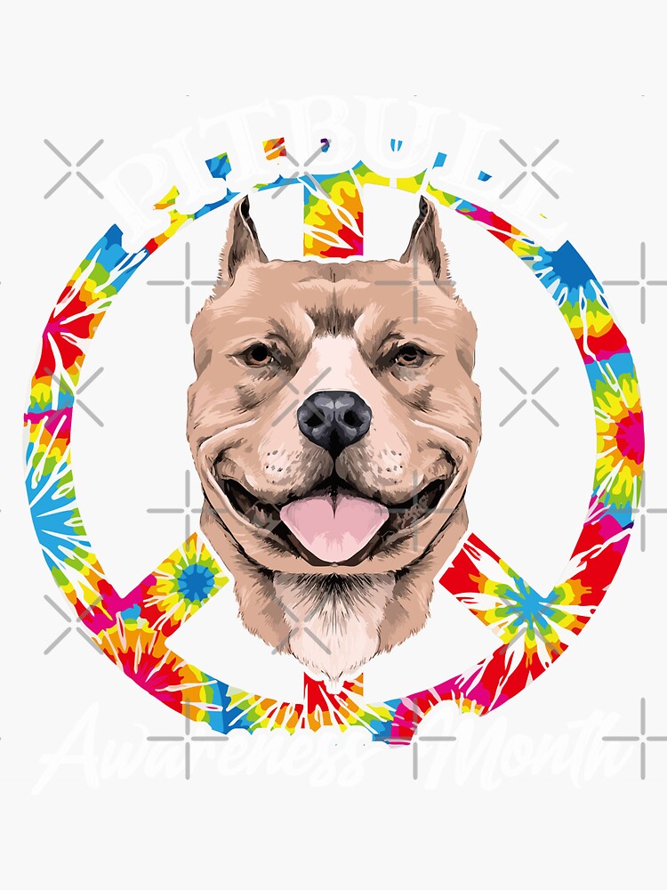 "Dog Peace Sign Pitbull Awareness" Sticker for Sale by roxy7922 | Redbubble