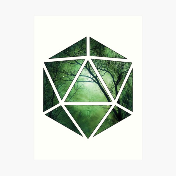 "d20 forest - green" Art Print for Sale by s3w4g3 | Redbubble