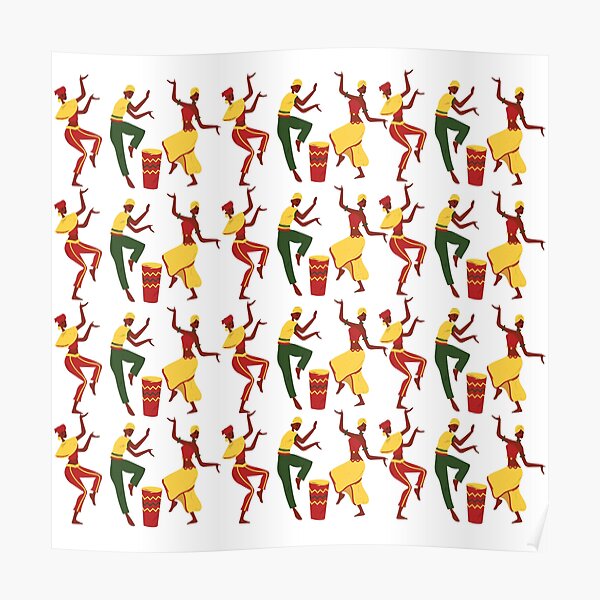 "African Dance" Poster for Sale by Cartoween | Redbubble