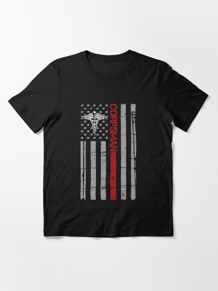 "Corpsman American Flag- U.S. Navy Corpsman Veteran" T-shirt for Sale ...