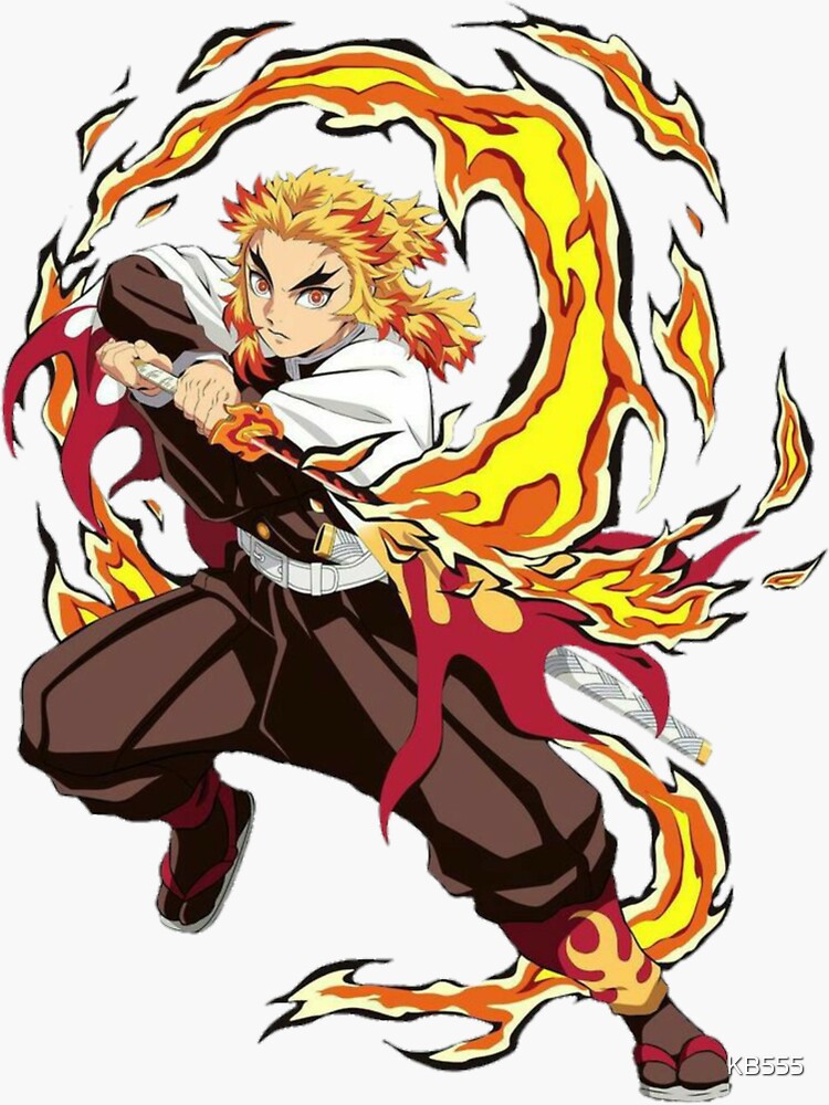 "Flame hashira" Sticker for Sale by KB555 | Redbubble