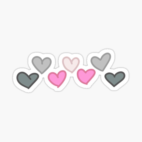 "Demigirl flag LGBTQ pride hearts sticker" Sticker for Sale by ...